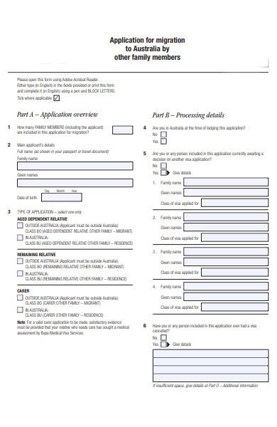 FREE Migration Form Samples PDF MS Word Google Docs Excel