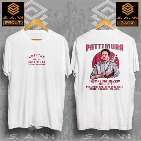 Jual T Shirt Kapiten Pattimura Kaos Pahlawan Nasional Indonesia Thomas Matulessy Ambon Maluku
