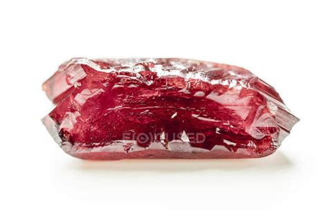 Shiny Ruby Gemstone On White Background Jewelry Selective Focus Stock Photo 194421902