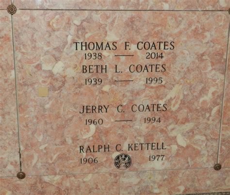 Gerald Chester “jerry” Coates 1960 1994 Find A Grave Memorial