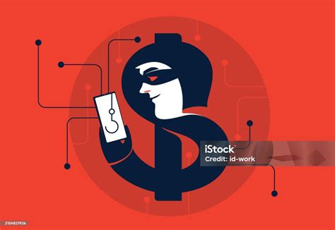 Hacker Holding Smartphone With Money Sign Stock Illustration Download Image Now Fraud