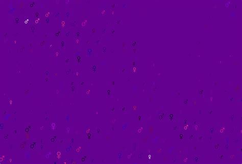 Light Purple Vector Pattern With Gender Elements 23093357 Vector Art