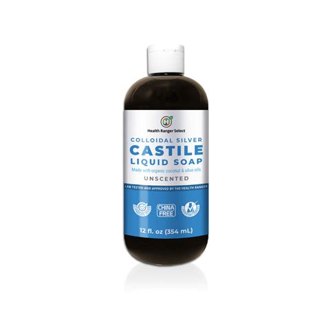 Colloidal Silver Castile Liquid Soap Unscented 12 Oz 354 Ml