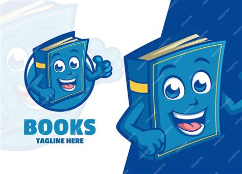 귀여운 만화 캐릭터 마스코트 로고 엄지손가락 위 터 일러스트레이션 프리미엄 벡터