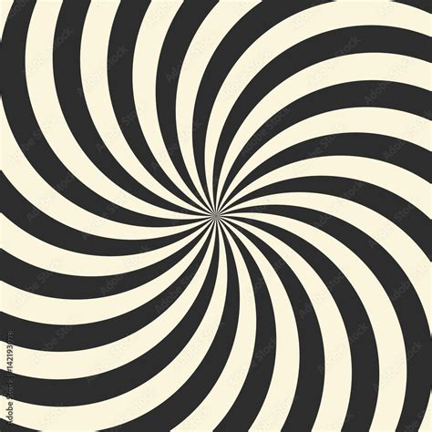 Swirling Radial Vortex Background White And Black Stripes Swirling Around The Center Of The
