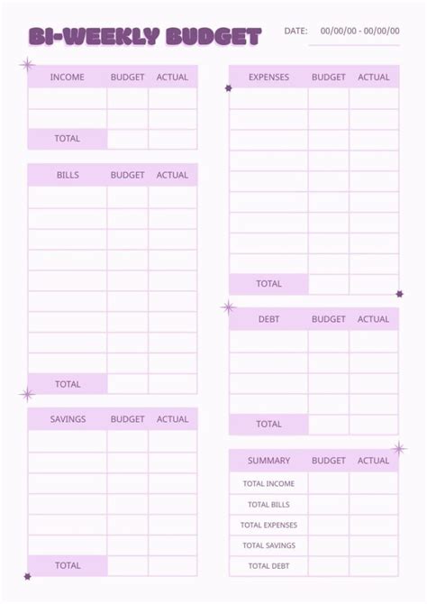 2022 Bi Weekly Budget Template Fillable Printable Pdf And Forms Excel