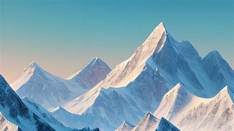 Wallpaper Mountains Peaks Landscape Art Snow Lake Hd Picture Image