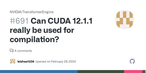 can cuda 12 1 1 really be used for compilation · issue 691 · nvidia