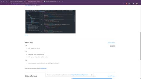 Use The GitHub Release Notes For The Plugin Changelog Issue One Dark Jetbrains One Dark