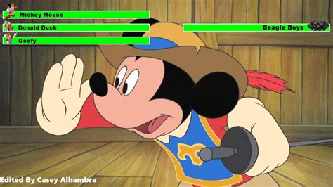 Mickey Donald Goofy The Three Musketeers 2004 Final Battle With