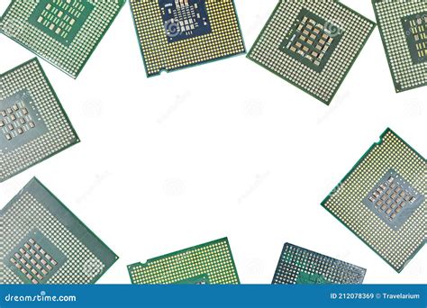 Bunch Of Cpu Central Processor Units And Ram Random Access Memory
