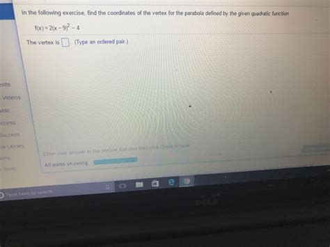 Solved In The Following Exercise Find The Coordinates Of