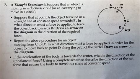solved 7 a thought experiment suppose that an object is