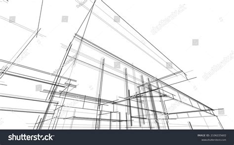 Modern Architecture Sketch Vector Illustration Stock Vector Royalty Free 2106225602 Shutterstock