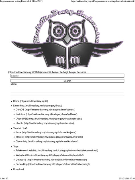 Bagaimana Cara Setting Firewall Di Mikrotik Pdf