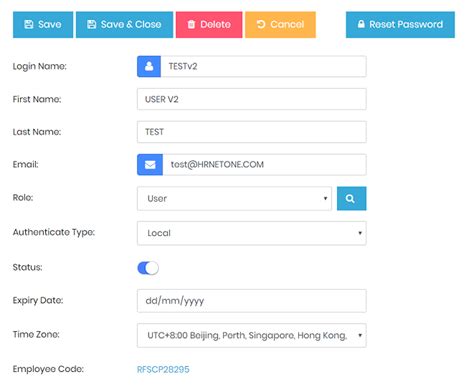 Settings User Configurations