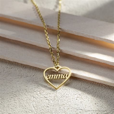 Heart Symbol Name Necklace • Custom Heart Symbol Name Pendant • Heart