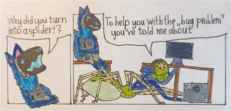 bug problem art by me r furry