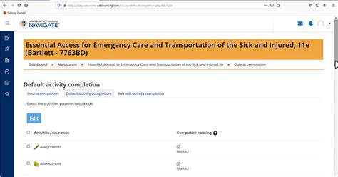 Enable And Apply Course Activity Completion Tracking