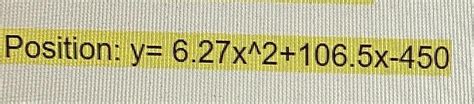 Physics 1d Kinematics I Got A Function For A Position And Time Graph