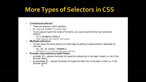 css selectors and styling lists part 1 youtube