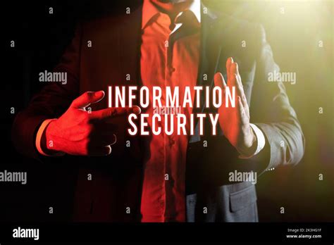 Inspiration Showing Sign Information Security Word Written On Infosec Preventing Unauthorized