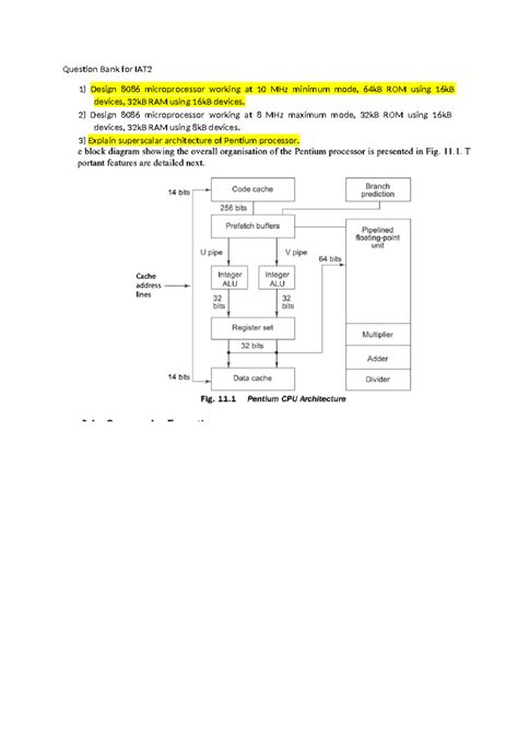 Question Bank For IAT Ver Question Bank For IAT Design Microprocessor Working At