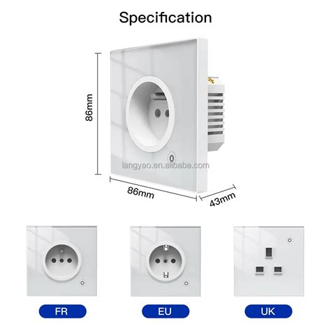 Smart Wifi Zigbee Wall Socket Remote Control And Monitoring
