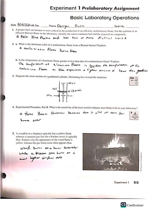 Experiment 1 Pre Lab Assignment Chem 024 Camscanner Camscanner