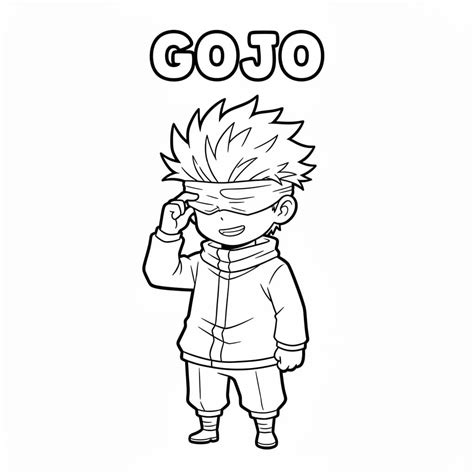 ภาพระบายสีโกโจ ดาวน์โหลด พิมพ์ หรือระบายสีออนไลน์ได้ฟรี