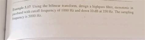 Example 517 Using The Bilinear Transform Studyx