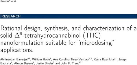 Rational Design Synthesis And Characterization Of A Solid Δ9