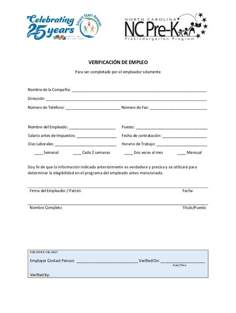 Fillable Online Get The Free Work Schedule Verification Form Formulario De Fax Email Print