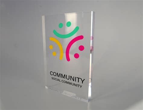 Personalized Acrylic Business Plaque Company Logo Acrylic Block
