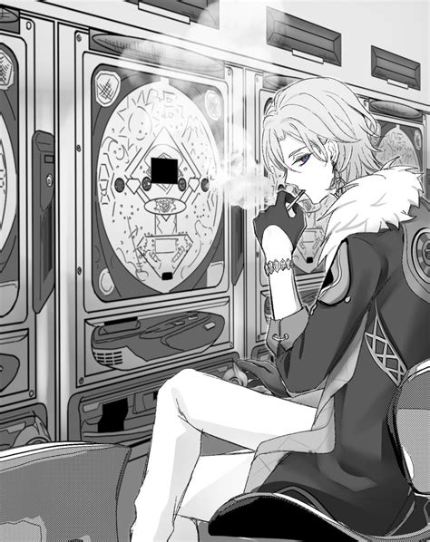 「パチカス🦚とタバコ嫌いの🗿 🗿🦚 ⚠キャラ崩壊注意⚠喫煙表現🚬 」やなぎの漫画