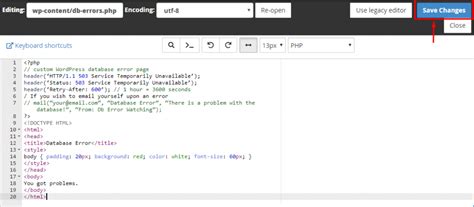 How To Create A Custom Database Error Page In Wordpress Servercake