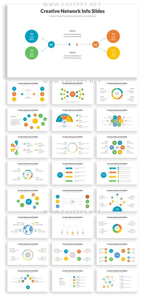 Creative Network Infographic Powerpoint Template Original And High