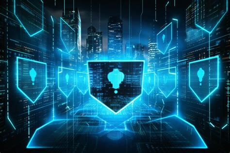 Digital Data Security System Cyber Security Big Data Analysis Illustration Premium Ai