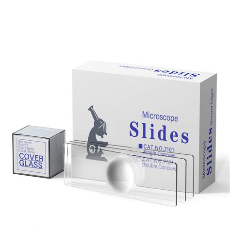 Vabiooth Single Depression Concave Microscope Slides Kit 50 Pcs Pre Cleaned Blank Microscope