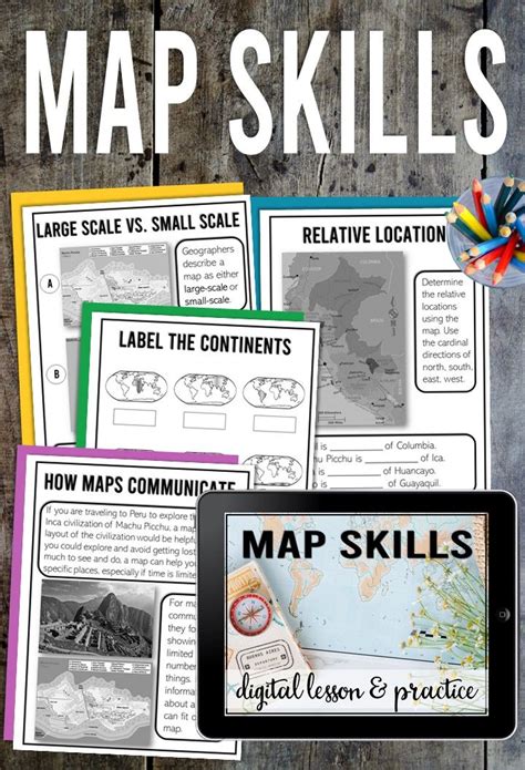 Map Skills Lesson And Activities Print And Digital Bundle Map Skills Teaching Map Skills
