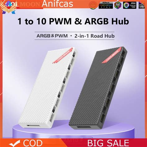 To PWM ARGB Hub Splitter SATA Powered Pin PWM Pin ARGB Hub For Case Fan Shopee Malaysia