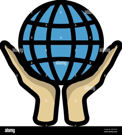 Earth Planet Protect Hands Holding Stock Vector Images Alamy