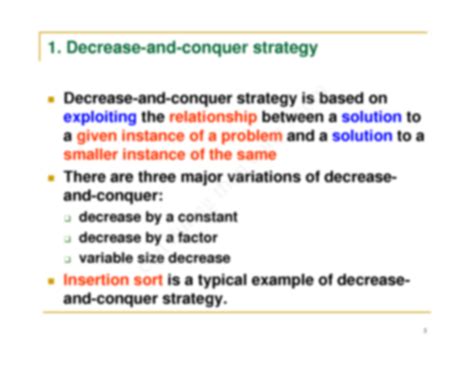 Solution Chap3 Algorithm Analysis Design Decrease And Conquer Studypool