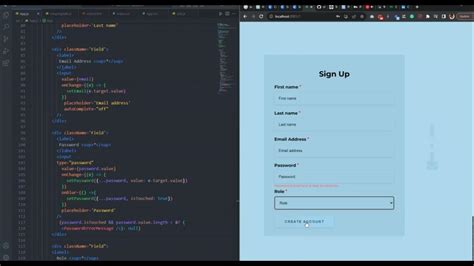 React Sign Up Form Validation Youtube