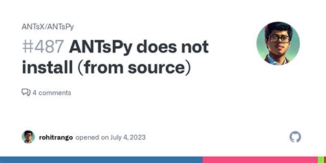 Antspy Does Not Install From Source · Issue 487 · Antsx Antspy · Github