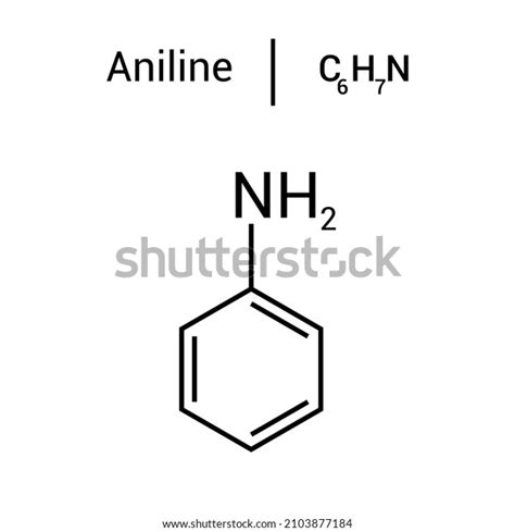 Chemical Structure Aniline C6h7n Stock Vector Royalty Free 2103877184 Shutterstock