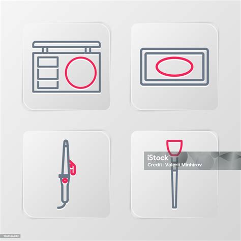 세트 라인 메이크업 브러쉬 컬링 아이언 비누 바 및 아이섀도우 팔레트 아이콘 벡터 건강한 생활방식에 대한 스톡 벡터 아트 및 기타 이미지 건강한 생활방식 검은색