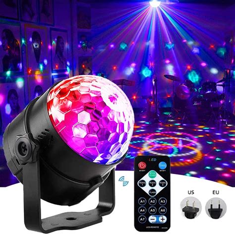 Usb 무대 조명 Rgb 레이저 프로젝터 사운드 활성화 회전 디스코 Dj 파티 매직 볼 미니 스트로브 티몬