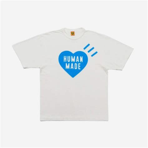휴먼 메이드 하트 티셔츠 화이트 후쿠오카 스토어 한정 Human Made Kream