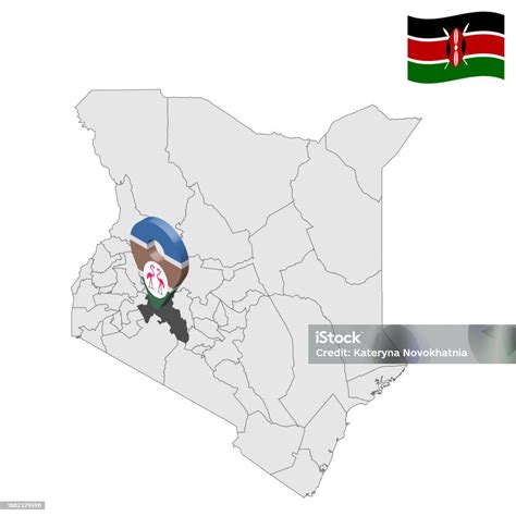 Location Nakuru County On Map Kenya 3d Nakuru County Location Sign Flag Of Kenya Quality Map